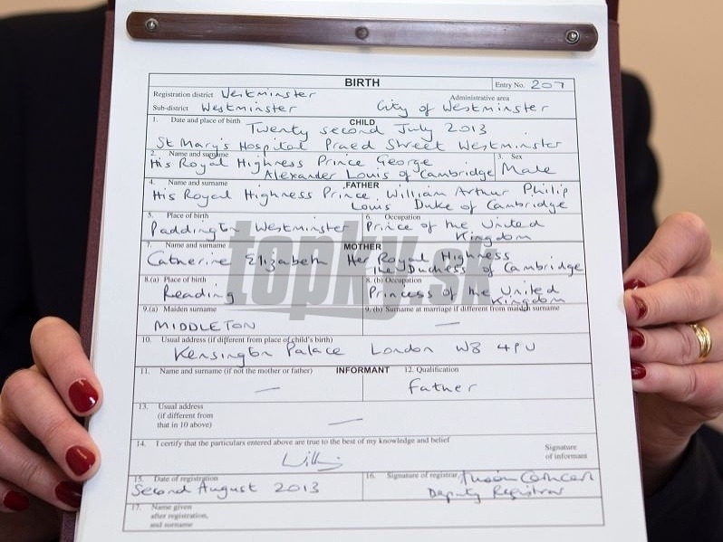 Dedič britského trónu už má aj rodný list: William ho napísal ručne ...