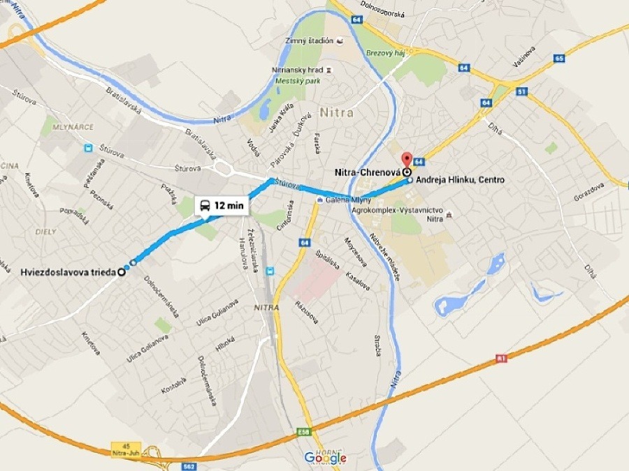 Trasy a cestovné poriadky verejnej dopravy v Nitre sú už na Mapách ...