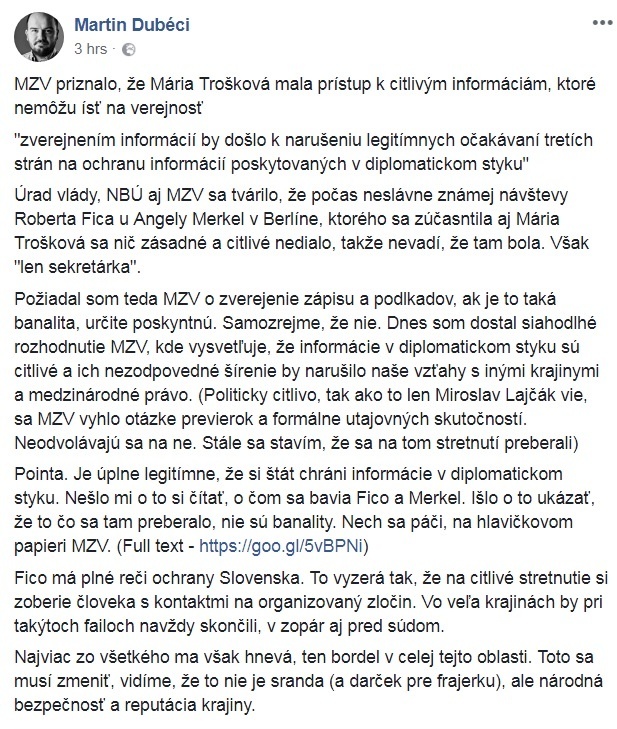 Úrady o účasti Troškovej na stretnutí s Merkelovou klamali: Vedela o ...